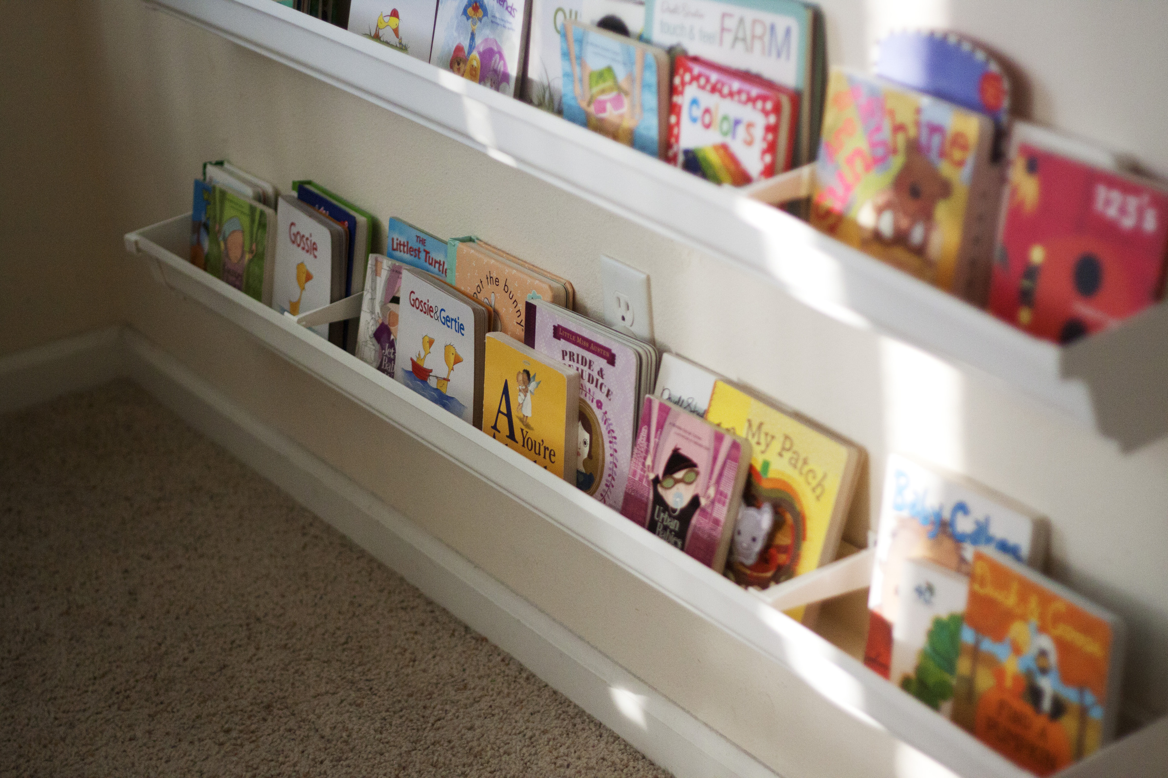 Our Rain Gutter Shelves