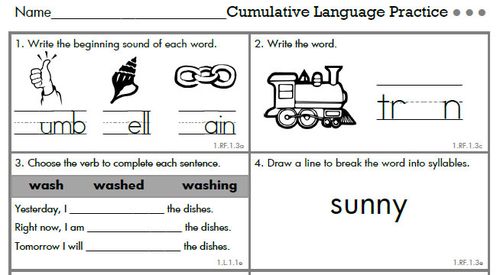 1st Grade Cumulative Around the Room Language Arts Review