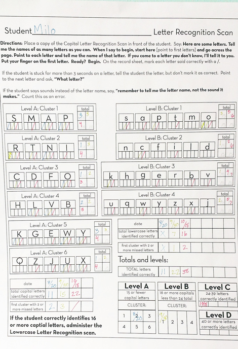 Beginning Fluency: Letter Name Fluency (LNF)