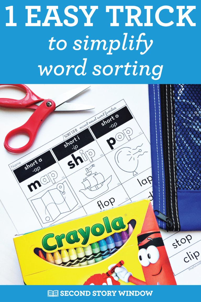 1 Easy Trick to Simplify Word Sorting
