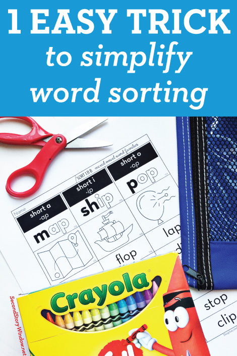 1 Easy Trick to Simplify Word Sorting
