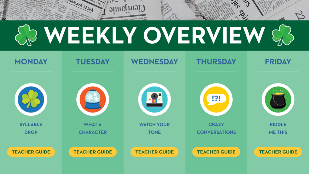 St. Patrick's Day Fluency Mini Lessons