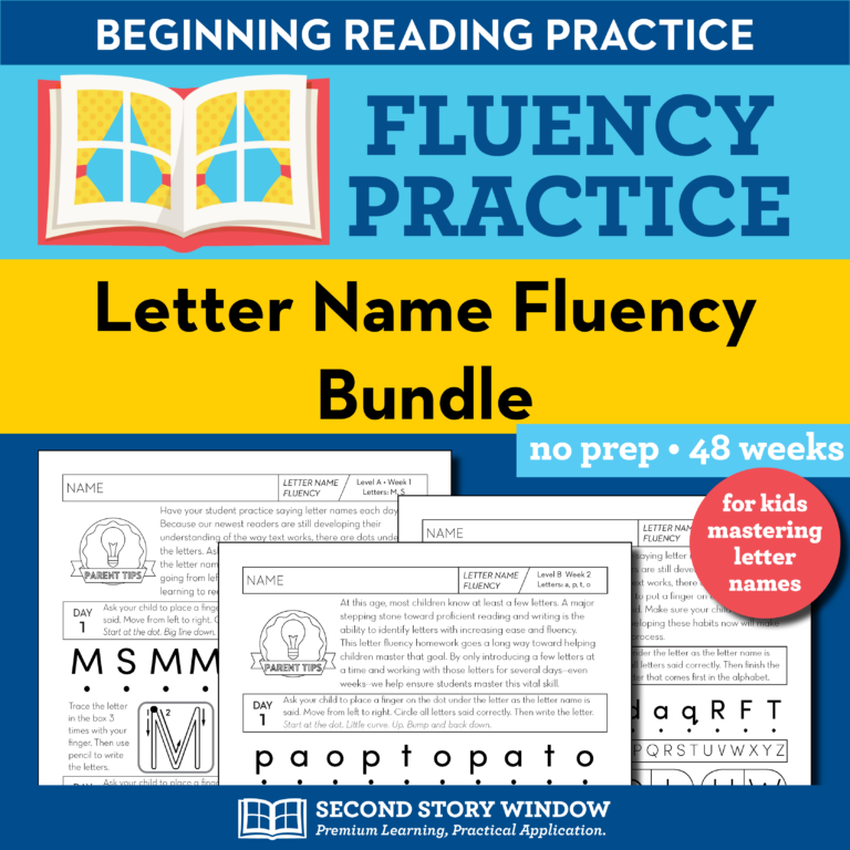 Letter Names Fluency Sheets
