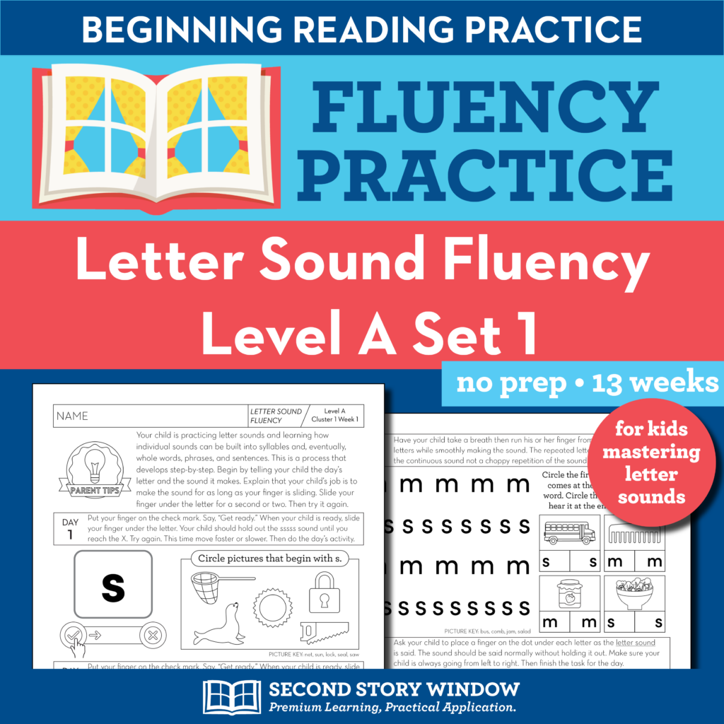 Letter Sound Fluency Practice Homework & Assessment - Level A1