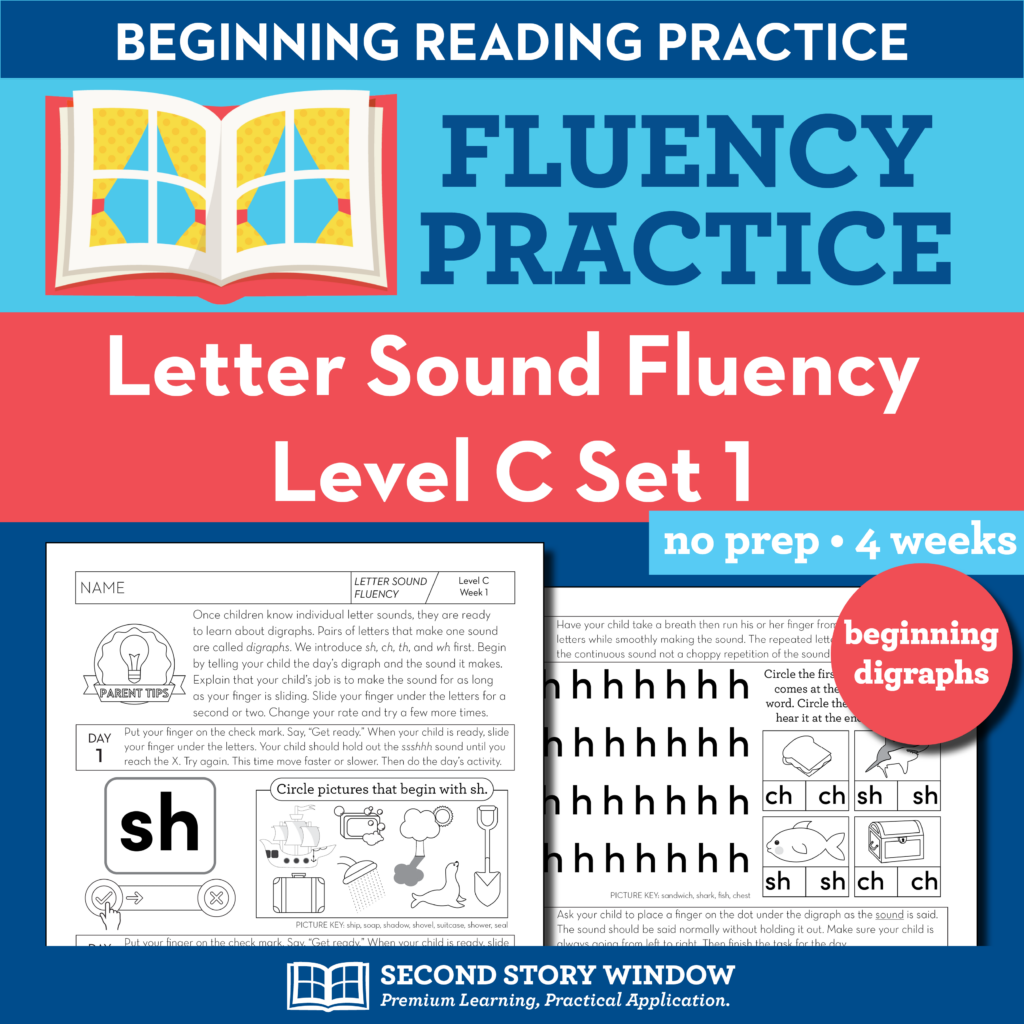 Letter Sound Consonant Digraph Fluency Practice Level C Set 1 - Second ...