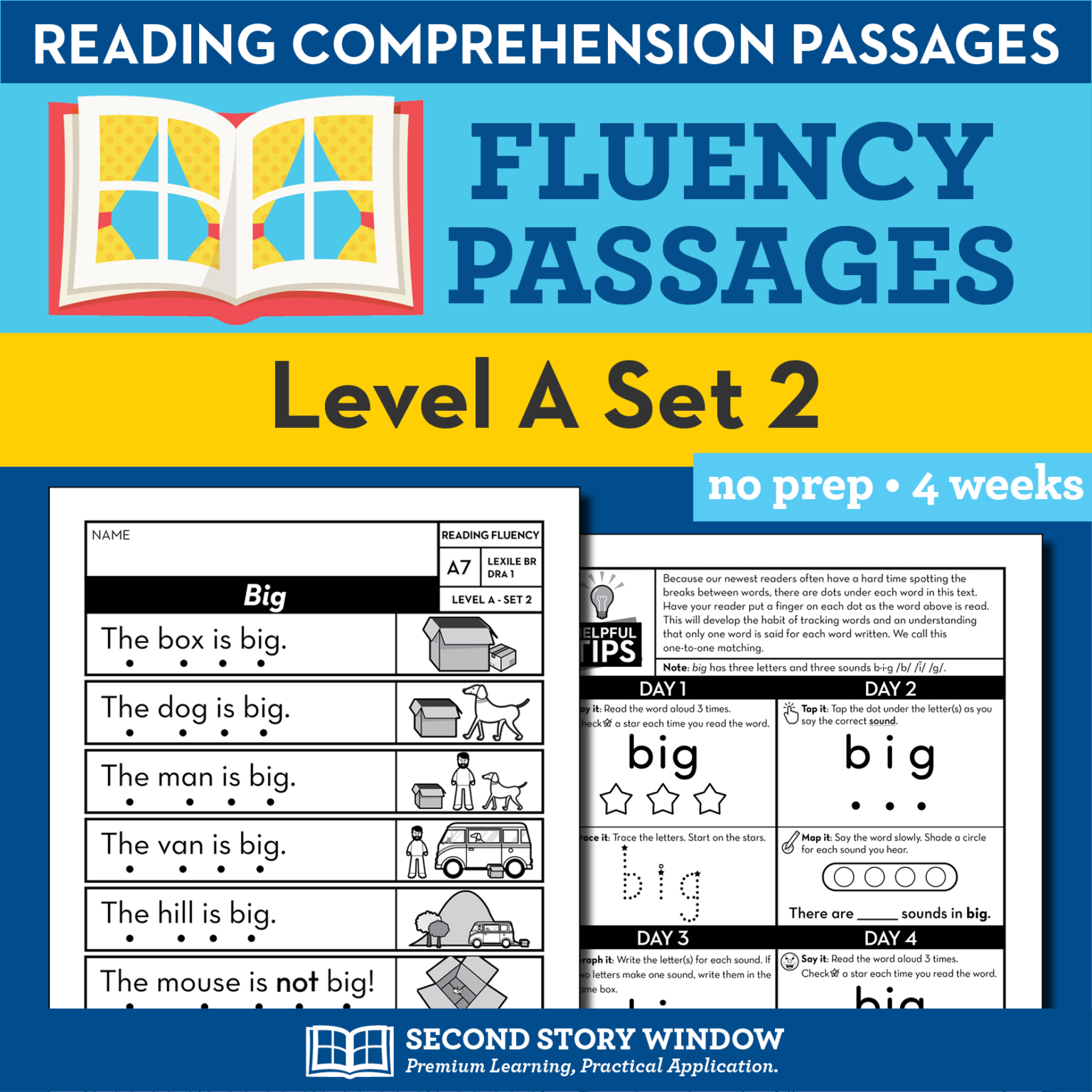 Repeated Reading Fluency Practice Leveled Reading Comprehension ...