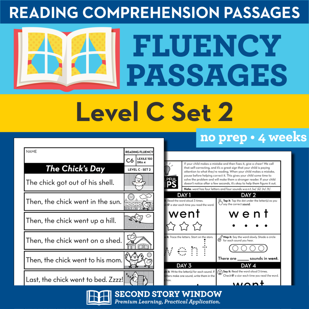 Repeated Reading Fluency Practice Leveled Reading Comprehension ...