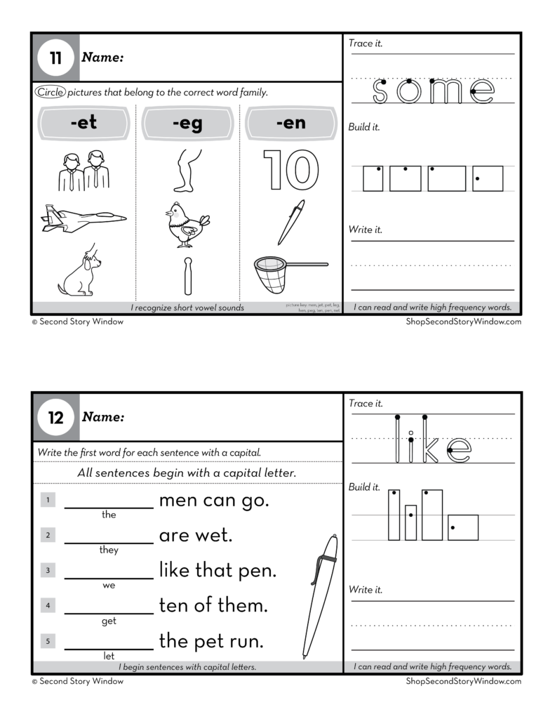 1st Grade Homework • Spiral Review Math and ELA Homework 1st - Second ...