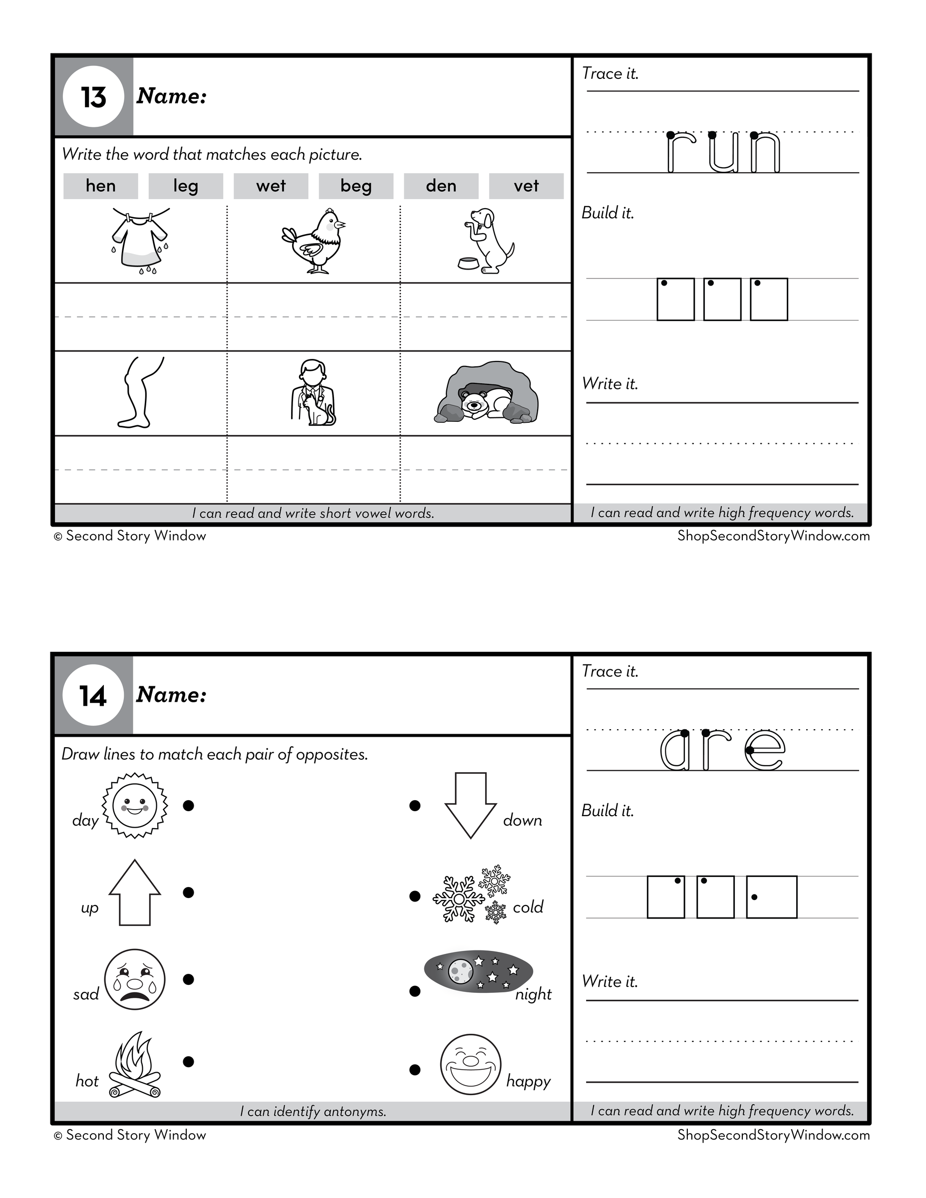1st Grade Homework • Spiral Review Math and ELA Homework 1st - Second ...