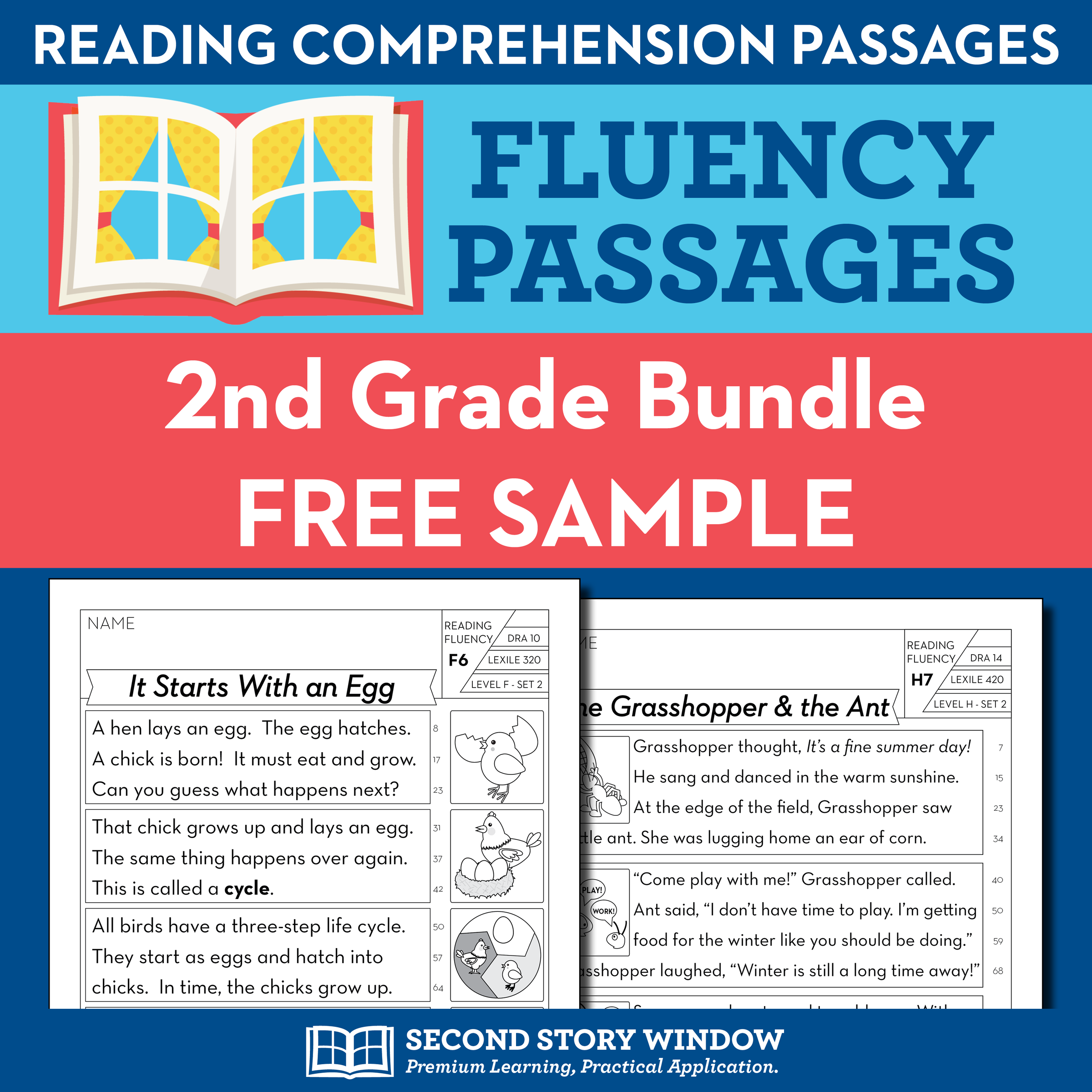 2nd Grade Fluency Homework Sampler FREE Second Story Window 2nd Grade Fluency Homework Sampler FREE Second Story Window