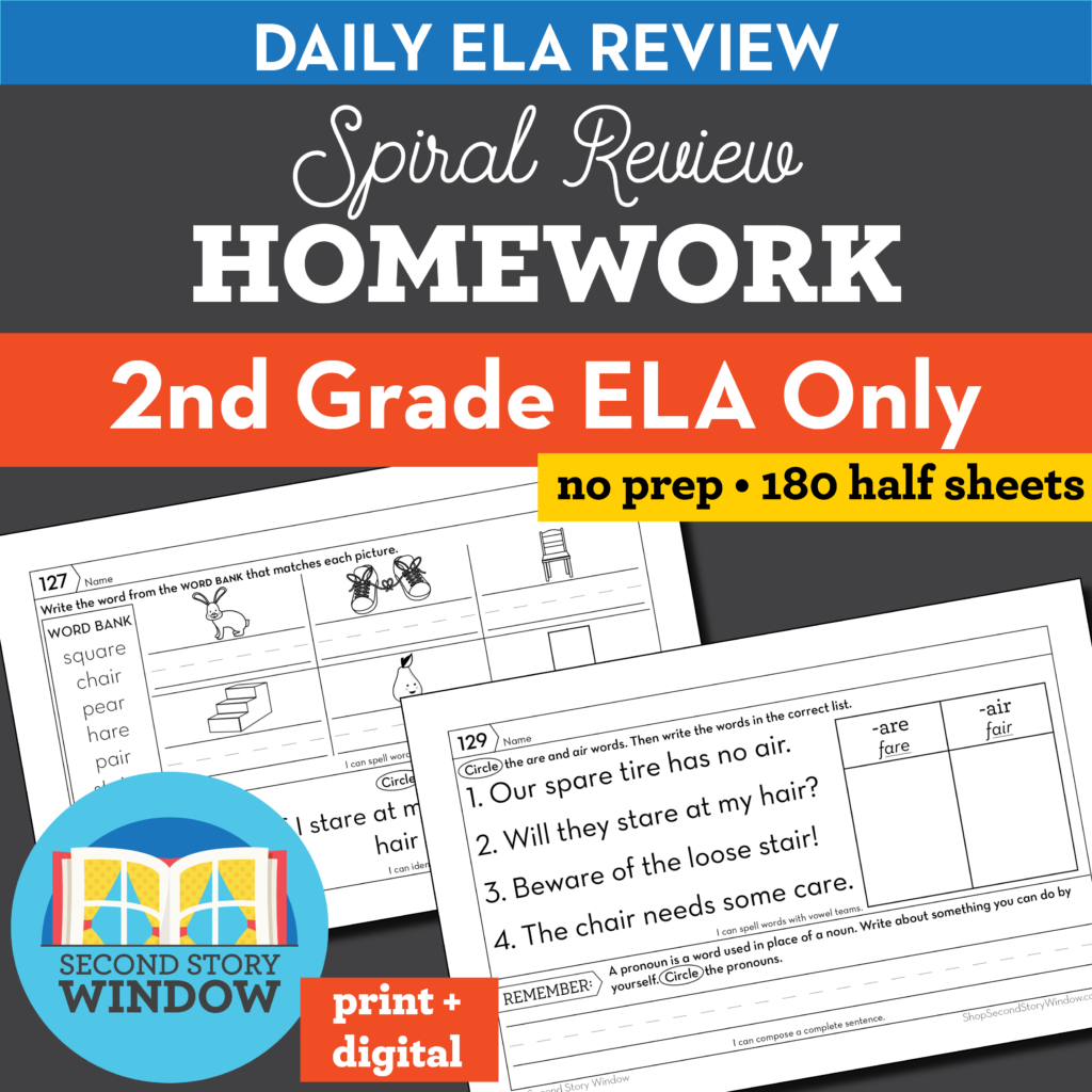 2nd Grade ELA Homework - Second Story Window