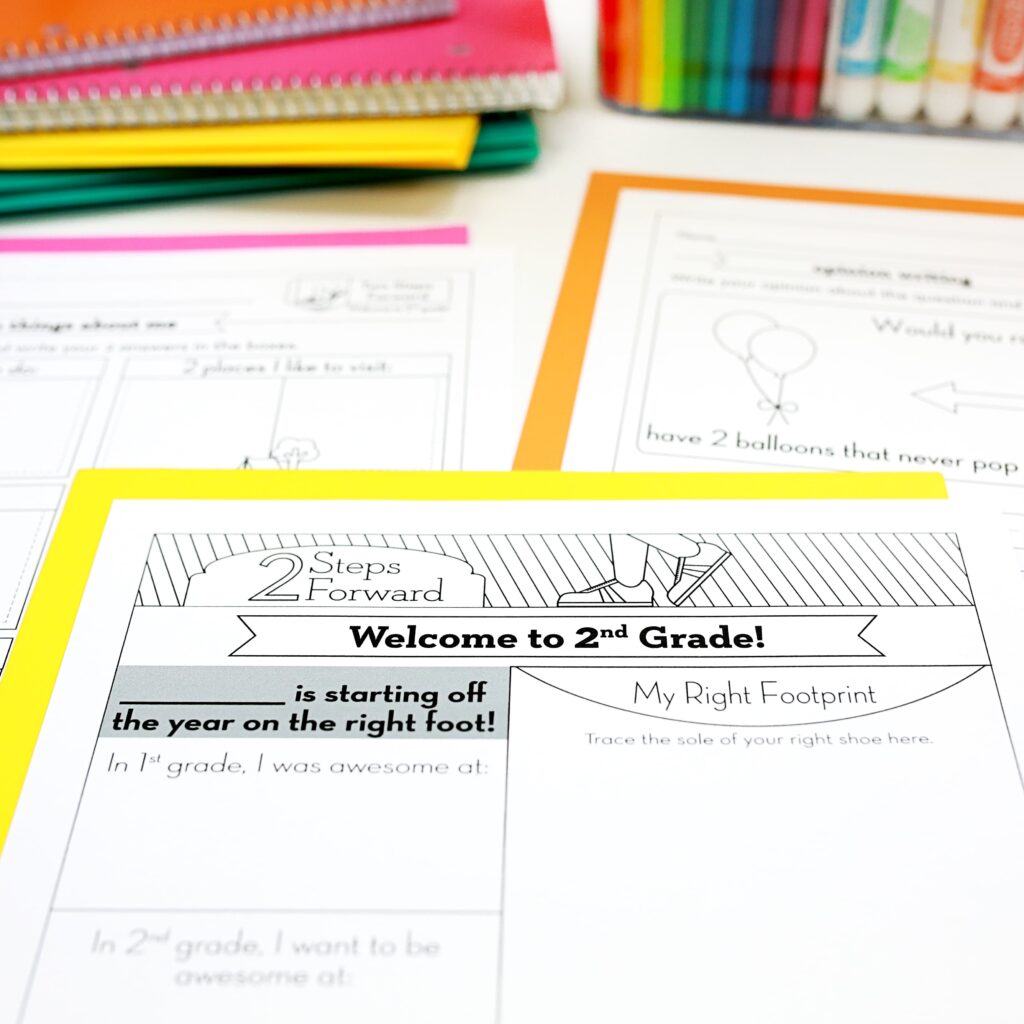 Back to School Activities • 2nd Day of 2nd Grade Bundle • First Day of ...