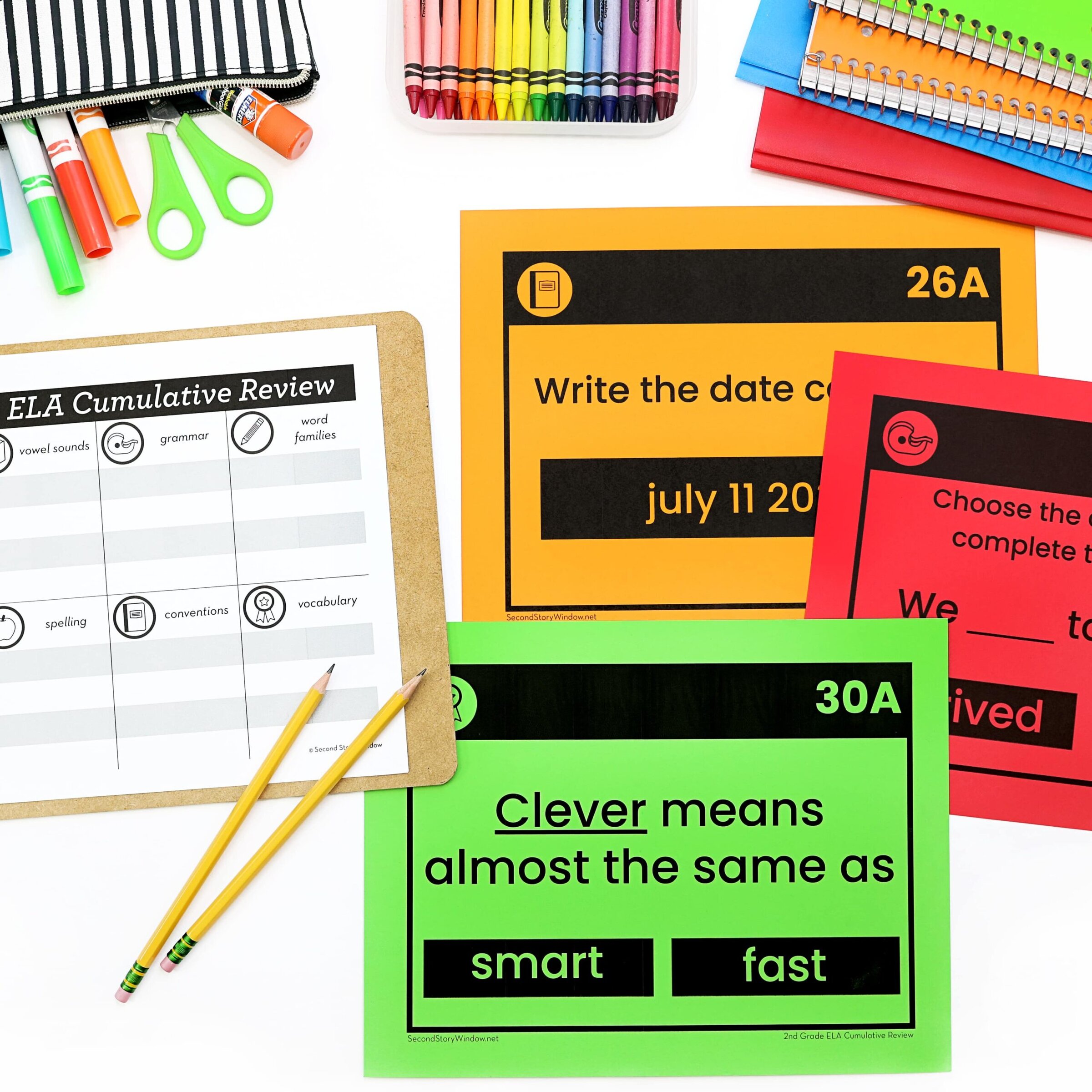 2nd Grade Language Arts Cumulative Review Editable ELA Google Slides ...