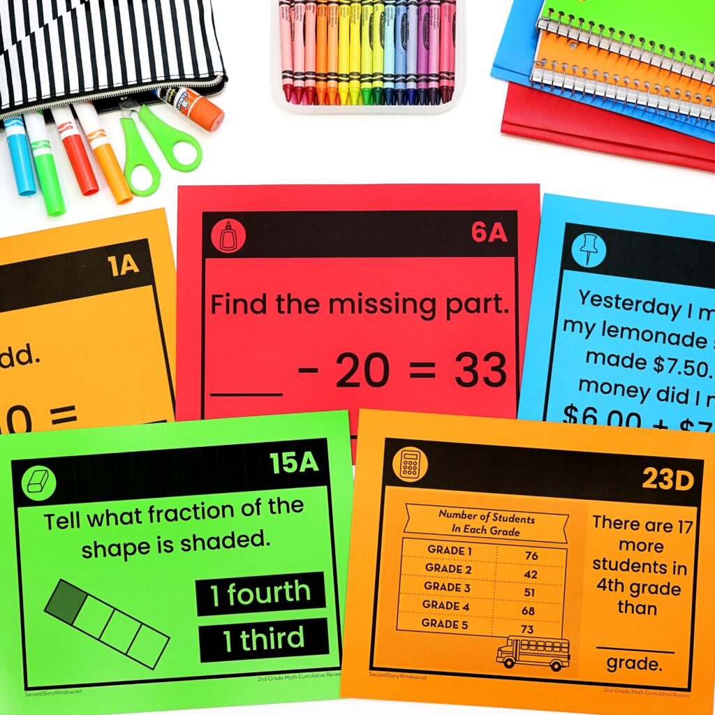 2nd Grade Math Cumulative Review Editable Google Slides Activity End of ...