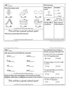 3rd Grade Homework Bundle • Spiral Review Math and ELA - Second Story ...