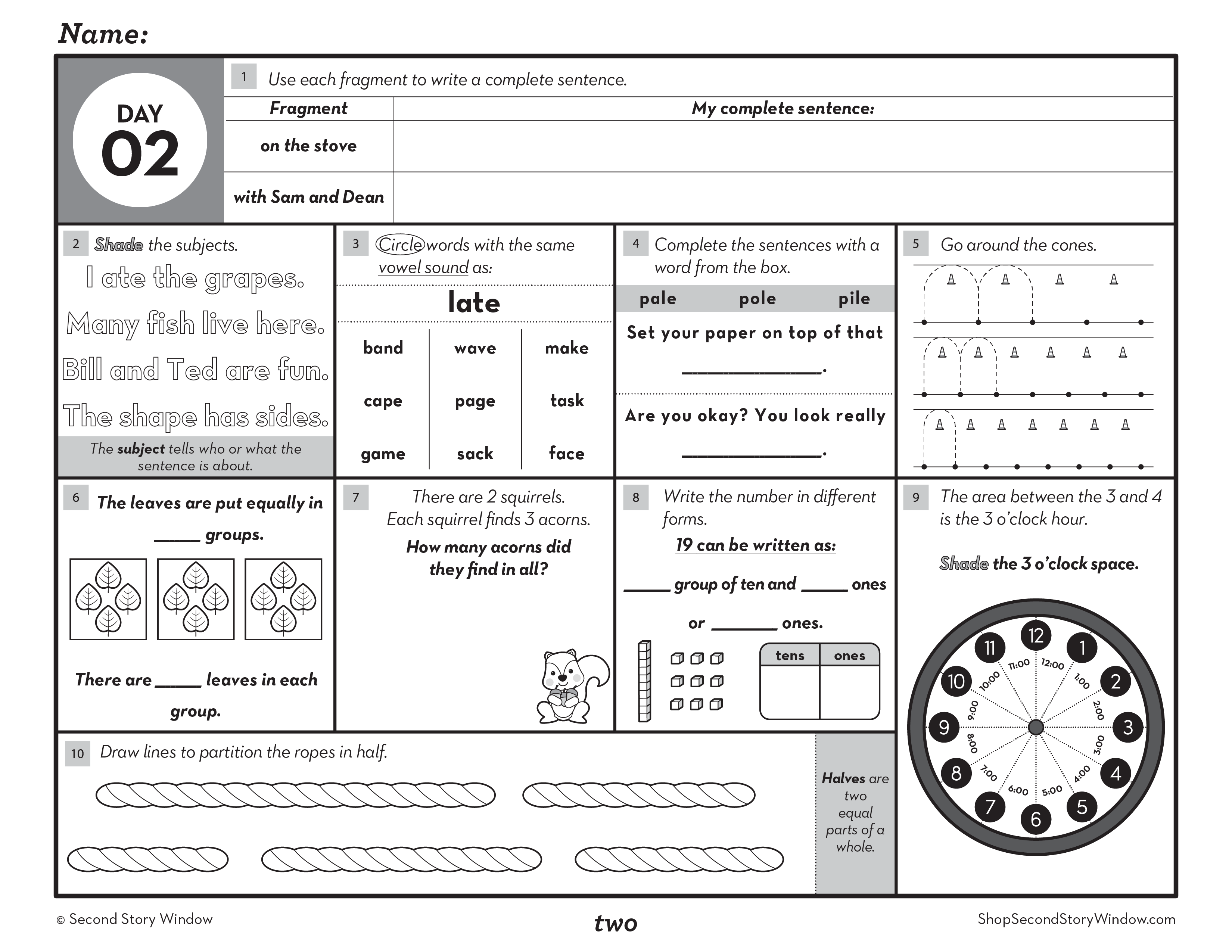 Morning Work 3rd Grade Math ELA Spiral Review