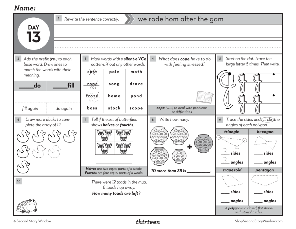 Morning Work 3rd Grade - Math & ELA Spiral Review