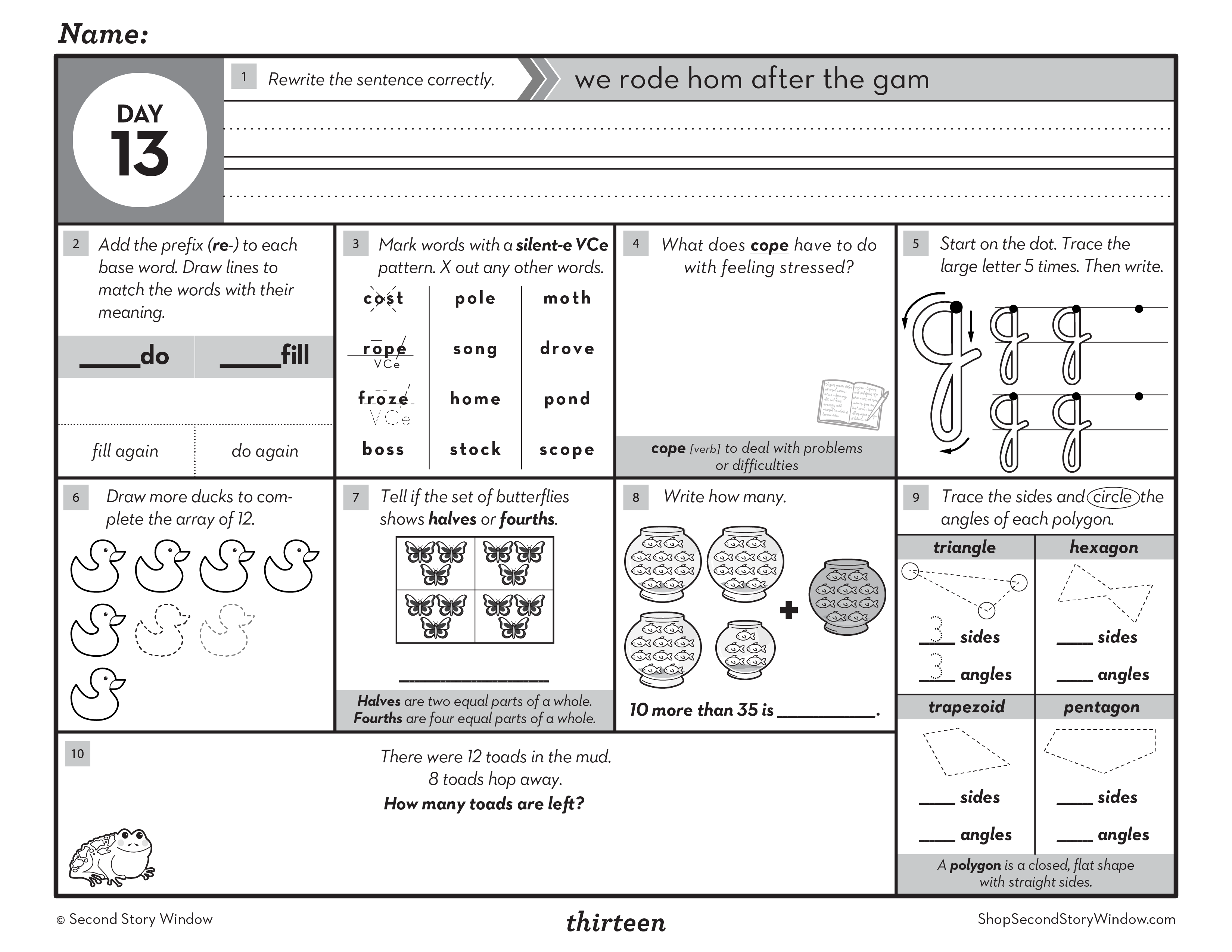 Morning Work 3rd Grade Math ELA Spiral Review