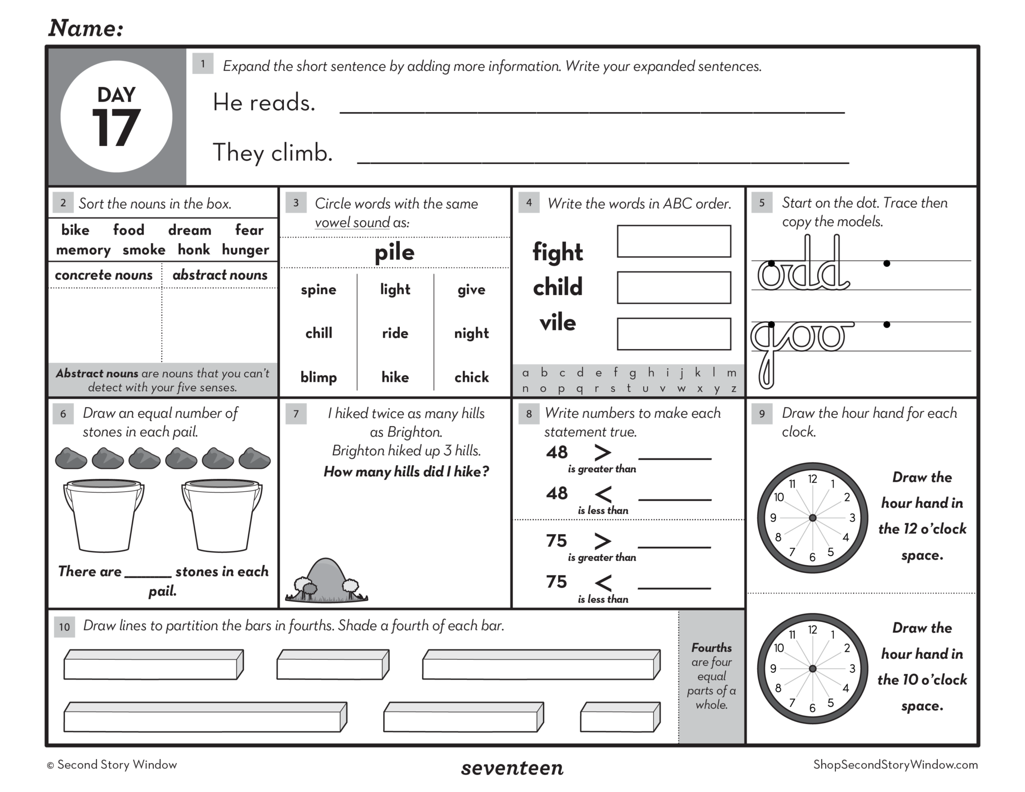 Morning Work 3rd Grade - Math & ELA Spiral Review