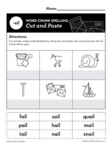 -Ail Word Family Worksheets No Prep Long Vowel A Chunk Spelling ...