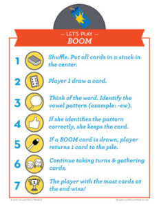 BOOM long vowel u CVCe, ew, ue, oo Phonics Game - Words Their Way Game ...