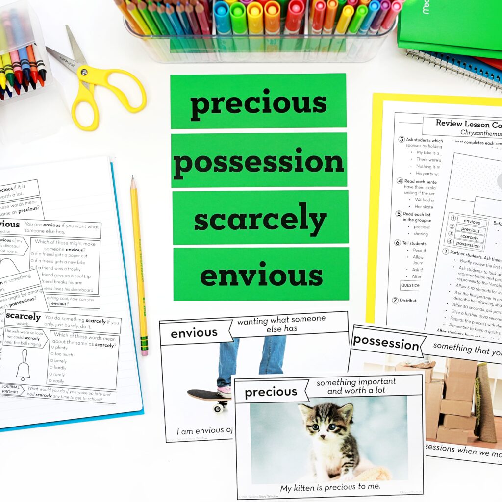 Chrysanthemum Vocabulary | Read Aloud Lesson and Activities - Second ...