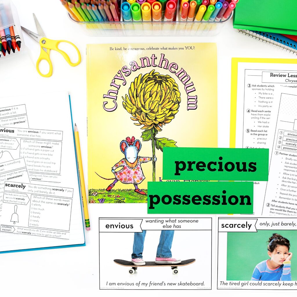 Chrysanthemum Vocabulary | Read Aloud Lesson and Activities - Second ...