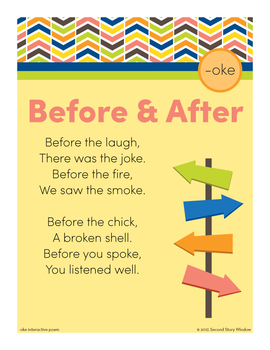 Before & After - oke Word Family Poem of the Week - Long Vowel O ...