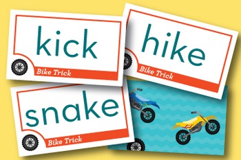 Bike Trick Sounds of K Phonics Game - Words Their Way Game - Second ...