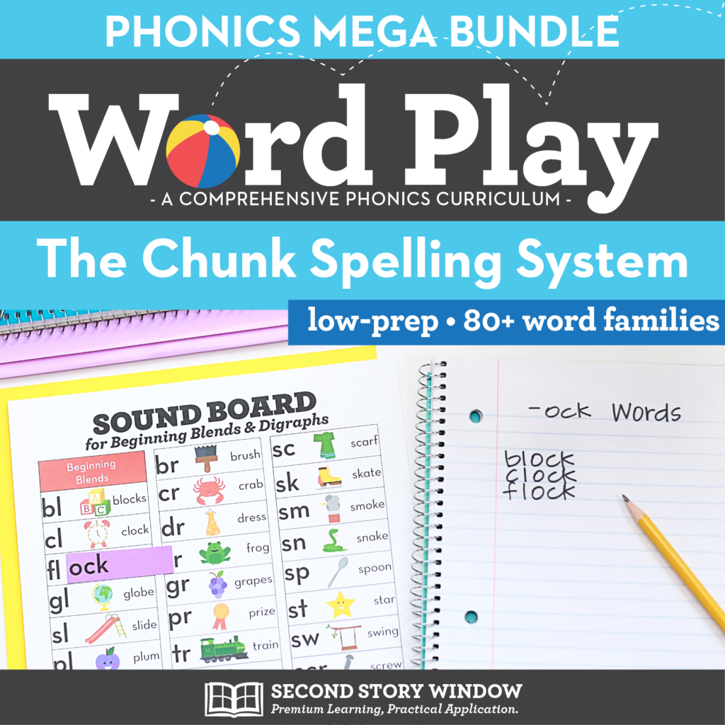 Chunk Spelling - Word Families Word Work Curriculum and Activities ...