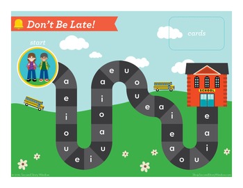 Don't Be Late Short Vowel FREE Phonics Game - Words Their Way Game ...