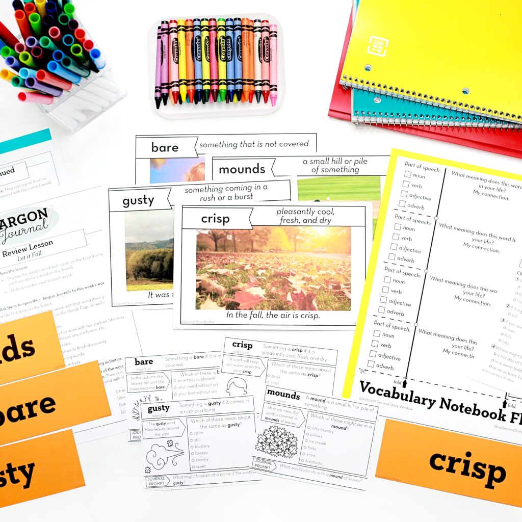 Let it Fall Vocabulary | Read Aloud Lesson and Activities - Second ...