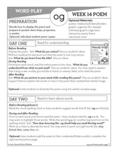 Friendly Frogs - og Word Family Poem of the Week - Short Vowel O ...
