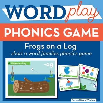 Frogs on a Log Short O Word Families Phonics Game - Words Their Way ...