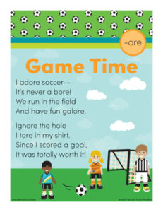 Game Time - ore Word Family Poem of the Week - R-Controlled Vowel ...