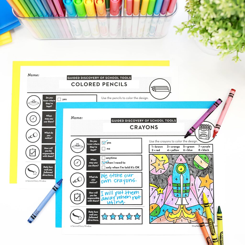 Guided Discovery of Classroom Procedures for School Supplies