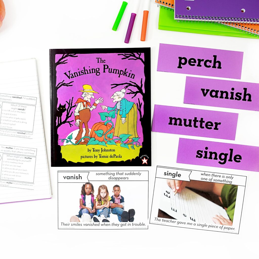 The Vanishing Pumpkin Vocabulary | Halloween Read Aloud Lesson and ...