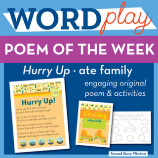 Hurry Up - ate Word Family Poem of the Week - Long A CVCe Fluency Poem ...
