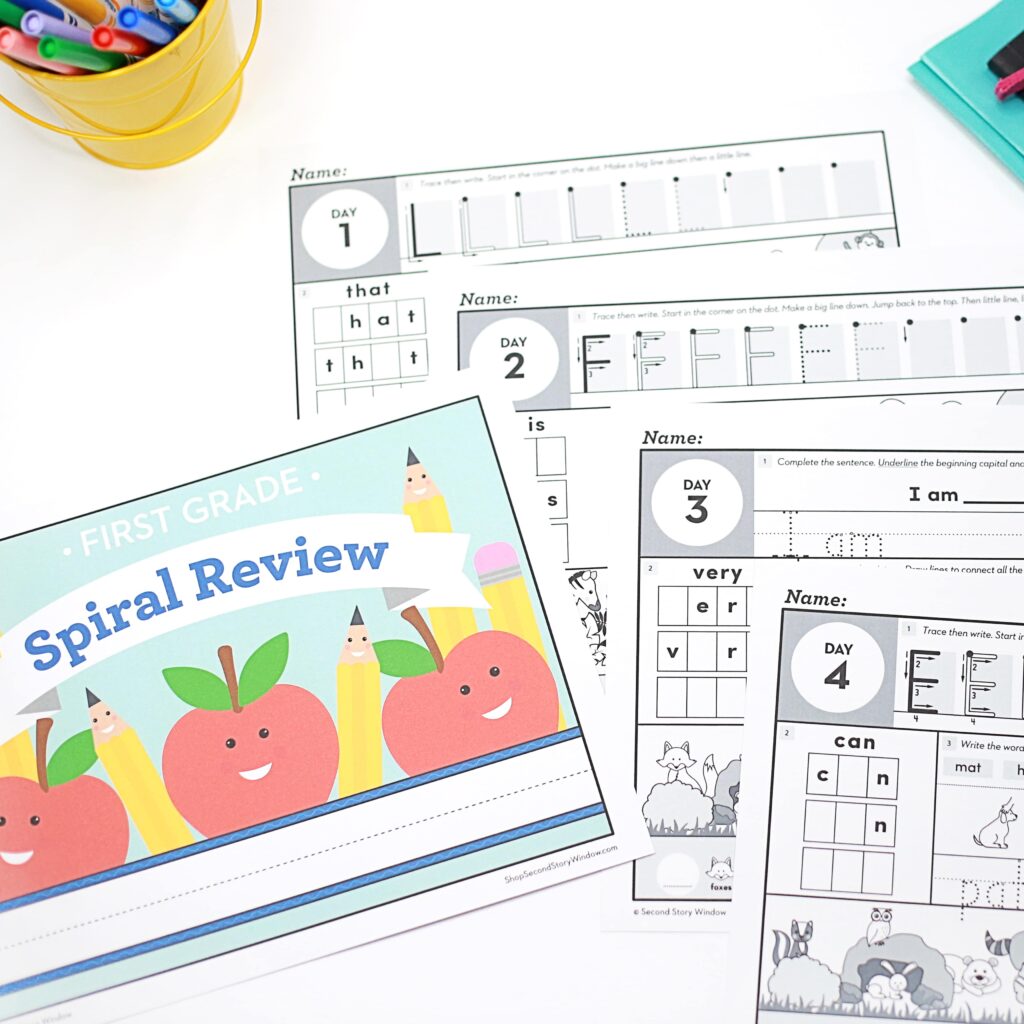1st Grade Morning Work for Daily Math & Language Review - Second Story ...