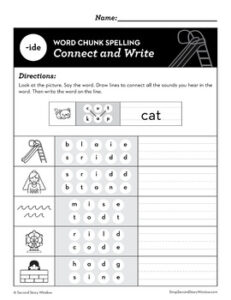 -Ide Long Vowel Word Family Worksheets No Prep Long Vowel I Chunk ...
