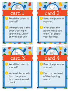 Jack's Pack - ack Word Family Poem of the Week - Short Vowel A Fluency ...