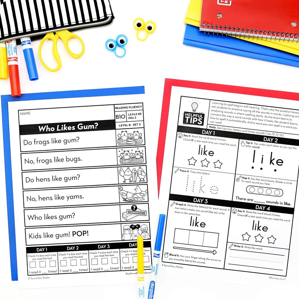 Decodable Passages BUNDLE of Reading Fluency and High Frequency Word ...