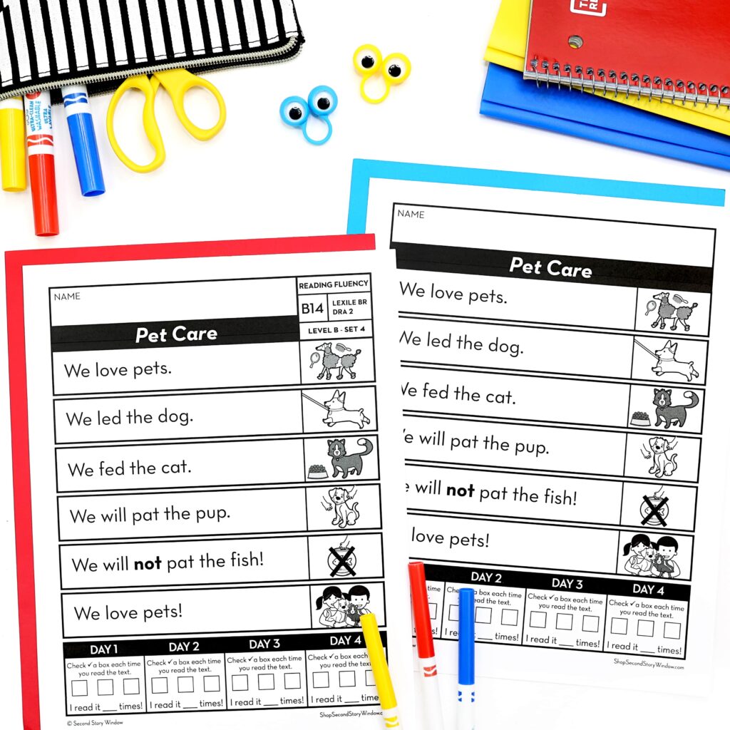 Decodable Passages BUNDLE of Reading Fluency and High Frequency Word ...