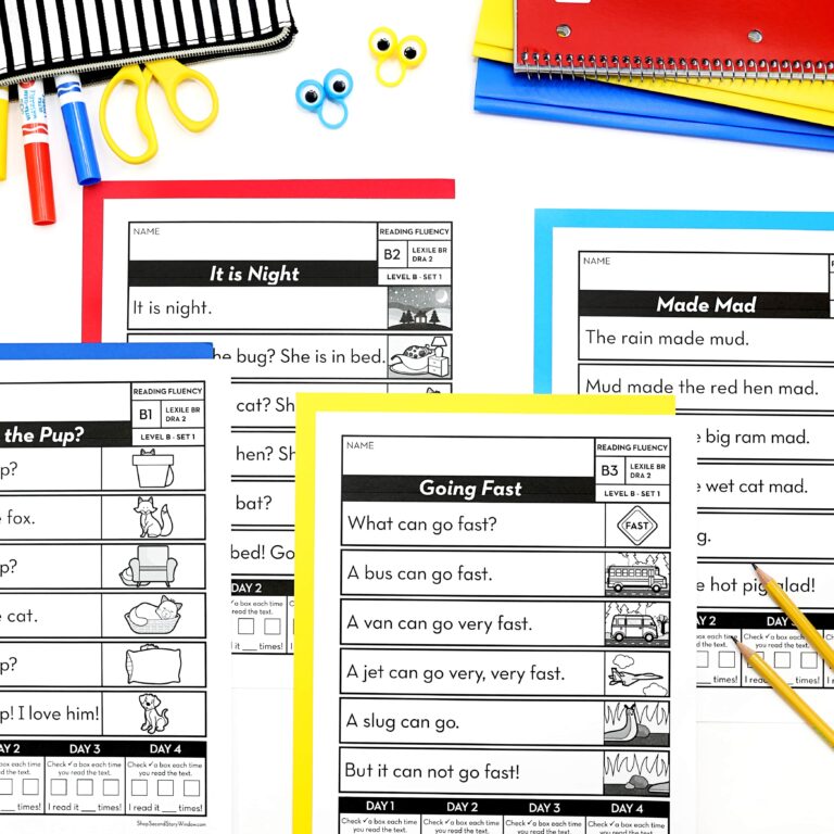 Decodable Passages BUNDLE of Reading Fluency and High Frequency Word ...