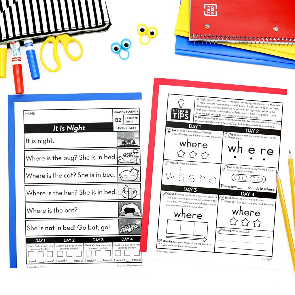 Decodable Passages BUNDLE of Reading Fluency and High Frequency Word ...