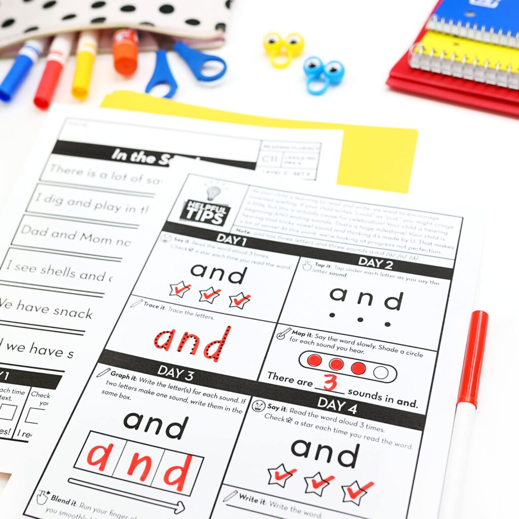 Decodable Passages Reading Fluency and Sight Word Practice Level C Set ...