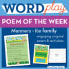 Manners -ite Word Family Poem of the Week - Long Vowel I CVCe Fluency ...