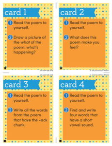 Noisemaker - ack Word Family Poem of the Week - Short Vowel A Fluency ...