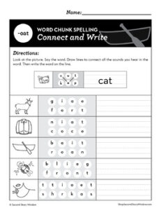 -Oat Word Family Worksheets No Prep Long Vowel O Chunk Spelling ...