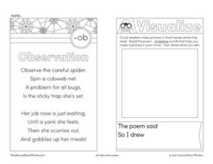 Observation - ob Word Family Poem of the Week - Short Vowel O Fluency ...